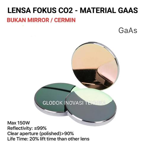 Jual Lensa fokus laser CO2 Cutting focus lens 20mm 20 mm GaAs Black D20 ...