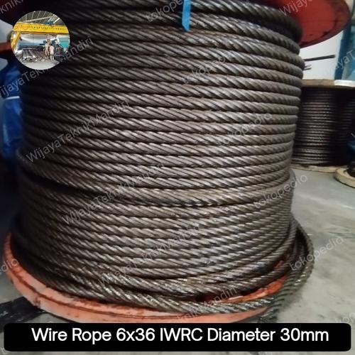 Jual Wire Rope / Kawat Seling 6x36 IWRC UNGALVANIS - Full Baja Hitam Diameter 30mm - Kota ...