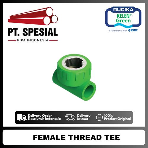 Jual Female Tee / Tee Drat Dalam PPR 25mm x 1/2" TDD Fitting Pipa PPR ...