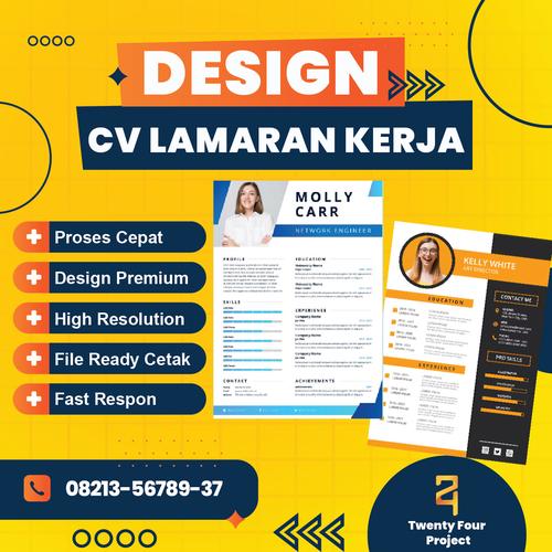 Jual Design & Cetak CV Lamaran Kerja Premium | Desain CV Lamaran Kerja ...