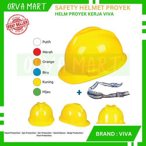 Jual Helm Proyek V-Gard Safety Helmet Kerja Lapangan + Tali Dagu Merk ...