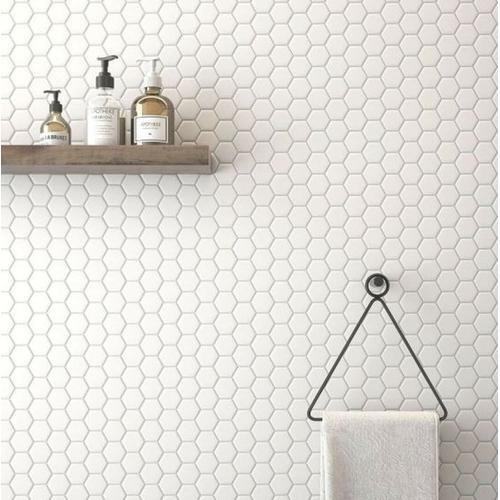 Jual Mosaic Tile Hexagon White / Mosaik Keramik Hexagon Putih / Keramik ...