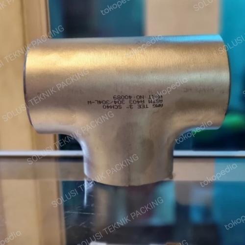 Jual Tee Las SCH40 STAINLESS SS304 UKURAN 1/2" INCH SCH 40 / SS 304 ...
