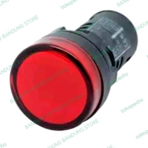 Jual PILOT LAMP 22MM 220V MERAH LAMPU INDIKATOR PANEL 220V AC PILOT ...
