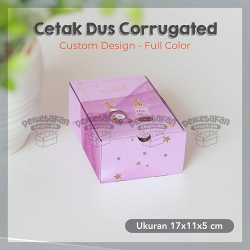 Jual Box Custom Cetak Dus Corrugated 17x11x5 cm FULL COLOR Custom ...