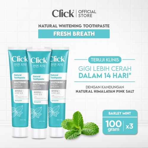 Promo Click Natural Toothpaste Whitening + Fresh Breath Triple Pack ...