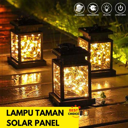 Promo LAMPU TAMAN SOLAR PANEL SURYA OTOMATIS MINIMALIS HIAS LAMP ...