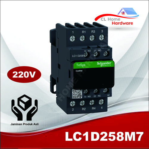 Jual KONTAKTOR 4P 40A LC1D258M7 SCHNEIDER CONTACTOR 4 PHASE 40 AMPERE ...