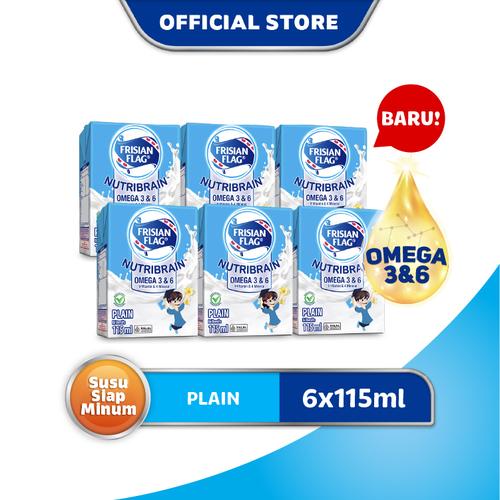 Promo Frisian Flag Omega Susu UHT Plain 115ml [6 pcs] - - Frisian Flag Official | Tokopedia