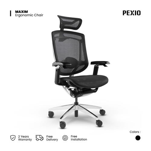 Promo Pexio Maxim Kursi Kantor Ergonomis Hitam - Footrest Cicil 0% 3x ...