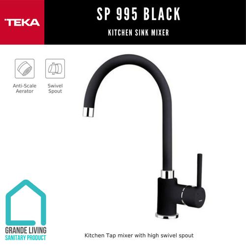 Jual TEKA Kitchen Sink Mixer Tap Kran Dapur Panas Dingin SP 995 Black ...