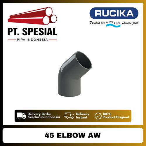 Jual Knee 45 Pvc Aw Rucika Keni Knee Pvc Aw Elbow 45 Pvc Aw Rucika 01 4 Inch Jakarta