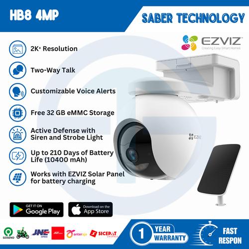 Jual Ezviz HB8 4 MP 2K+ Battery Powered Smart Home IP Camera CCTV ...