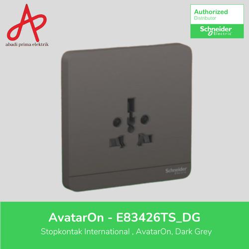 Jual Schneider Avatar On Stop Kontak International Dark Grey E83426TS ...