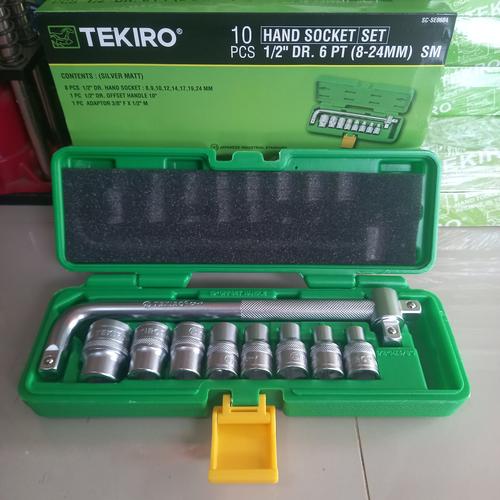 Jual TEKIRO Kunci Sock 10PCS 8-24 Kunci Sok 1/2" Socket Set Tekiro 10 Pcs - Kota Tangerang ...