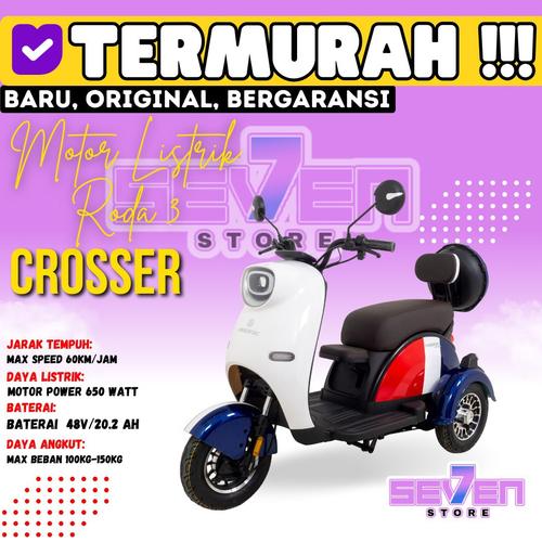 Jual Sepeda Listrik Roda 3 Motor Listrik Crosser Croser Kroser Pacific ...