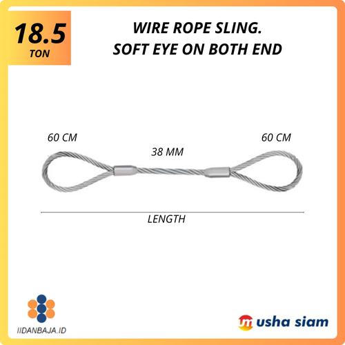 Jual WIRE ROPE SLING. SOFT EYE. 38 MM GALVANIZED. SWL 18,5 T USHA - 10 ...