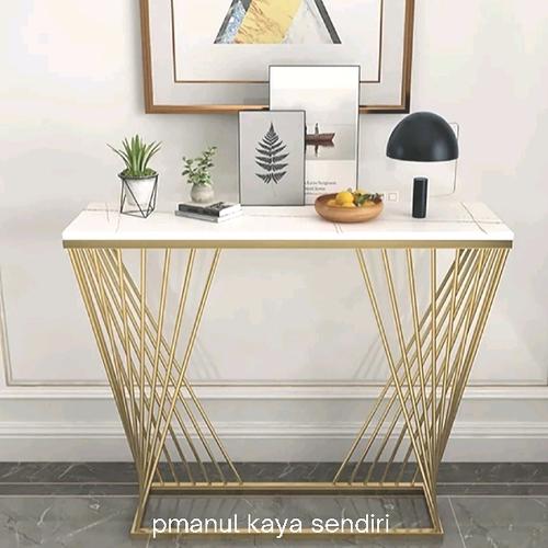 Jual meja control minimalis meja ruangan - gold putih, 100 x 80 x25 cm ...