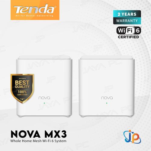 Promo Tenda Nova AX1500 MX3 WiFi 6 Wireless Network Router Whole-Home Mesh - 2-Pack Cicil 0% 3x ...