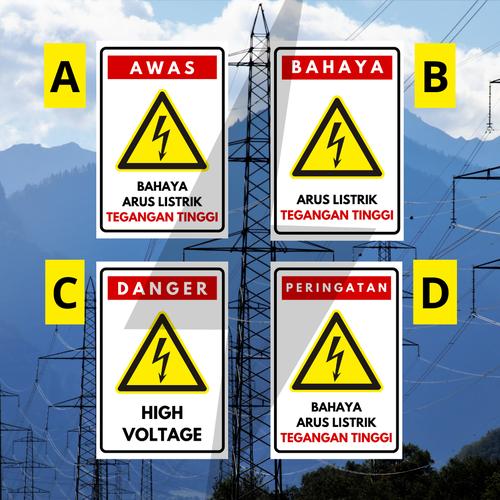 Jual Stiker Awas Tegangan Tinggi / Bahaya / Peringatan / Danger ...