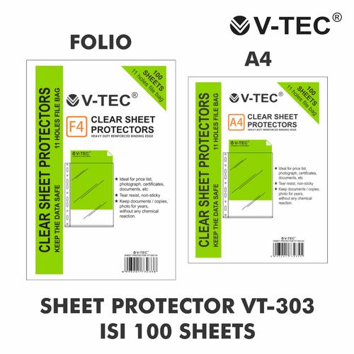 Jual Clear Sheet Protector / Holes Lembaran Plastik Pelindung Kertas ...
