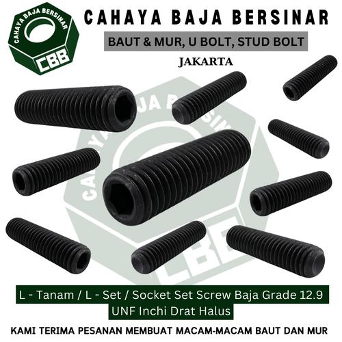 Jual L - Tanam / L - Set / Socket Set Screw Baja Grade 12.9 UNF 1/2 ...
