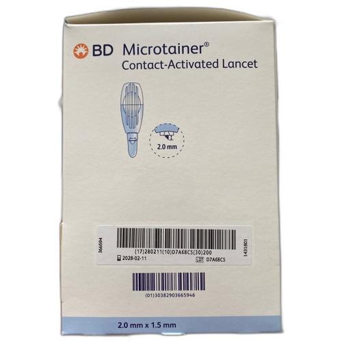 Jual Microtainer Contact Activated Lancet Blue 200's BD - Jakarta ...