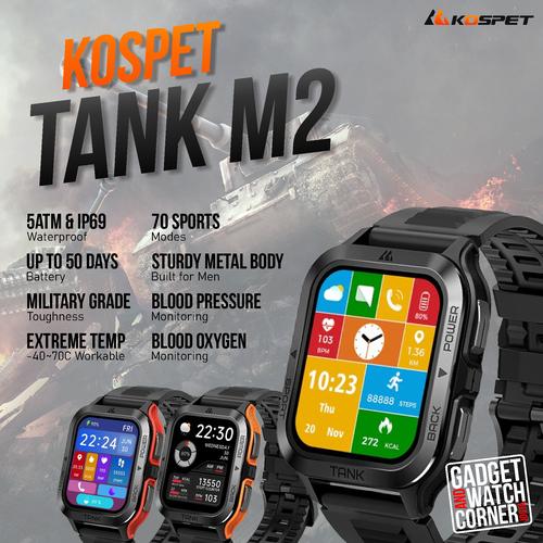 Jual Kospet Tank M2 Rugged Smartwatch Amoled SPO2 Military Grade IP69 ...