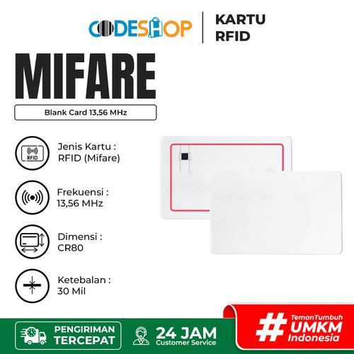 Jual NEW KARTU RFID MIFARE 13.56 MHZ - BLANK CARD - Kartu mifare Polos - Jakarta Pusat ...