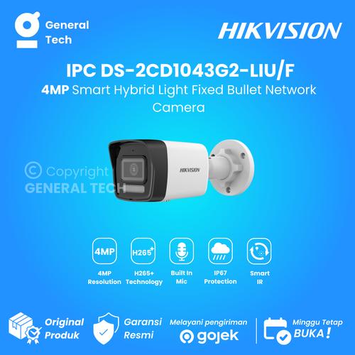 Jual Hikvision DS-2CD1043G2-LIU/F 4MP IP Camera Dual Light Bullet Audio - 2CD1043G2-LIUF - Kab ...