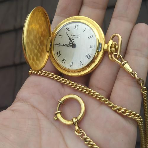 Jual jam saku belanda vintage emkoza pocket watch demang lawas kantong ...