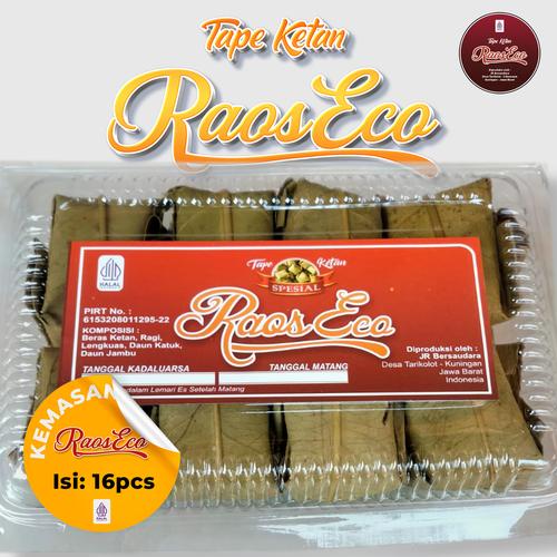 Jual Tape Ketan Raos Eco Kemasan Mika Isi 16pcs - Tape Ketan Kuningan ...