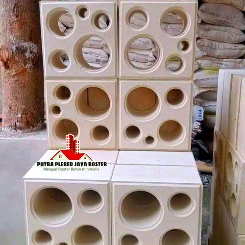 Jual roster beton minimalis model tapak kucing warna putih abu abu ...