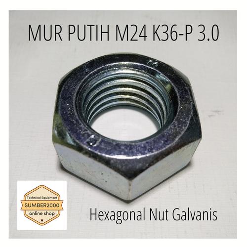 Jual MUR PUTIH M24 K36-P 3.0 HEXAGONAL NUT GALVANISED - Jakarta Barat ...