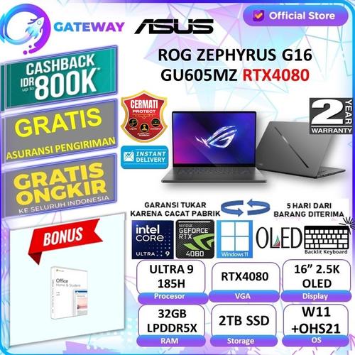 Promo Asus ROG Zephyrus G16 GU605MZ OLED RTX4080 12GB Ultra 9-185H 32GB ...