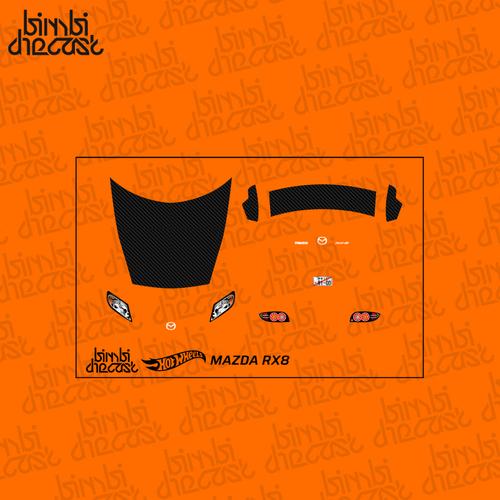 Jual Decal Hotwheels Mazda RX8 Detailing White Toner - Jakarta Selatan ...