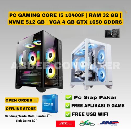 Jual Pc Gaming Core i5 10400F Ram 32 Gb Vga 4 Gb Gtx 1650 Nvme 512 Gb Render GEN 10 - Kota ...