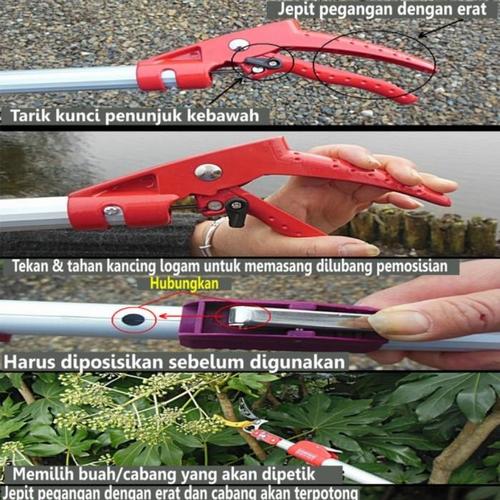 Jual ALAT POTONG DAHAN RANTING POHON BUAH 3 mt TREE PRUNER GALAH GERGAJI - Jakarta Selatan - ABE ...