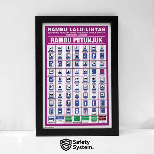 Jual Poster K3 Safety Rambu Lalu-lintas PM13 2014 Rambu Petunjuk A2 ...