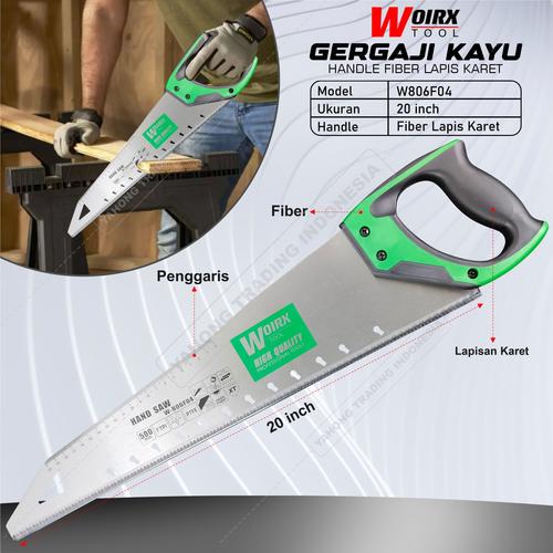 Promo Gergaji Kayu Gergaji Tangan Gagang Fiber Lapis Karet - 450mm ...