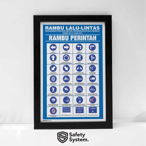 Jual Poster K3 safety rambu lalu-lintas pm13 2014 rambu perintah ...