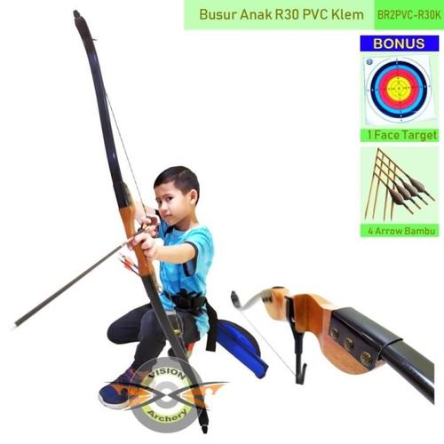 Jual BUSUR PANAH ANAK RISER KAYU 30cm PVC- RECURVE WOOD BOW-PANAHAN ...