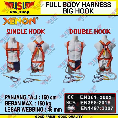 Jual Full Body Harness Hook Besar Safety Belt Single Hook Double Hook ...