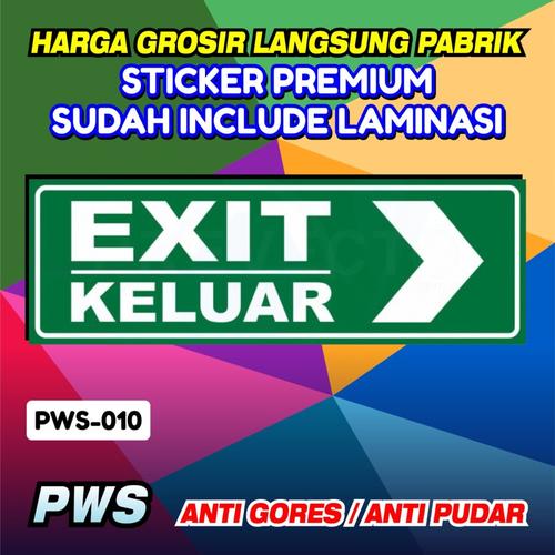Jual Sticker Safety Sign First Exit Keluar / Stiker Vinyl Laminasi Exit ...
