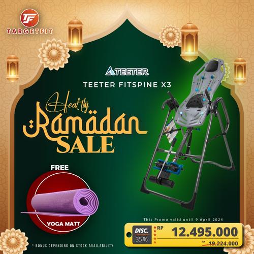 Promo TEETER FITSPINE X3A INVERSION TABLE / HANG UP / TERAPI PUNGGUNG ...