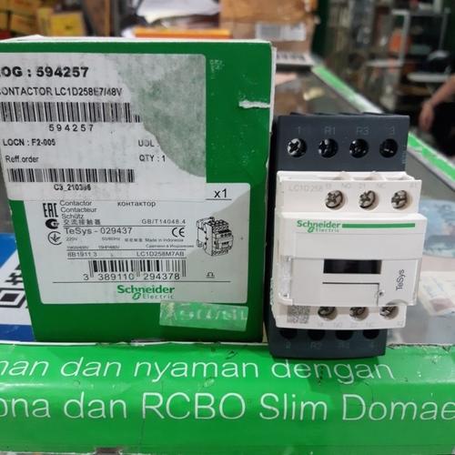 Jual contactor/kontaktor schneider LC1D258E7 4phas 40a 48vac - Kota ...