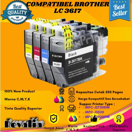 Jual Cartridge Tinta Compatible Brother LC3617 LC 3617 Printer MFC ...