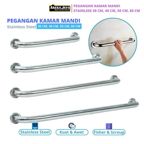 Jual Pegangan Gagang Kamar Mandi Toilet Stainlees Steel Tebal Anti ...