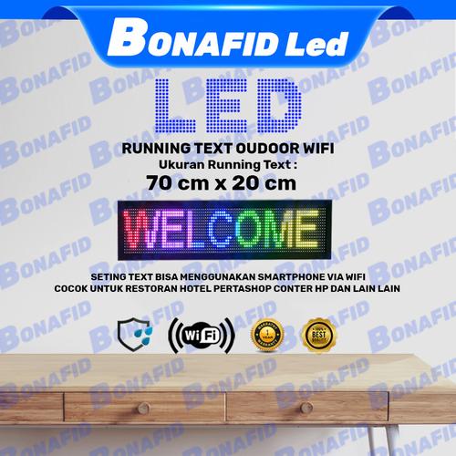 Jual Running Text RGB (64x16cm) Wifi outdoor paket belajar - Jakarta ...