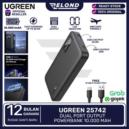 Jual UGREEN Powerbank 10000 / 20000 mAh PD 18W Fast USB + Type C 20W ...
